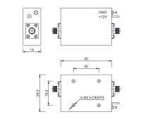 China 0.01 - 1.5 GHz Wideband LNA P1dB 5 dBm RF Ultra Low Noise Audio Amplifier for sale