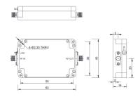China 34 - 35 GHz Ka Band Power Amplifier  P1dB 20 dBm RF Wireless Power Amplifier for sale