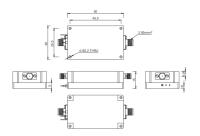 China 0.7 - 4 GHz S Band Power Amplifier  P1dB 27 dBm RF Transmitter Amplifier for sale