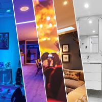 China DC 24V Smart LED Strip Lights 5W RGB Color Changing Wi-Fi BLE for Room Kitchen Bedroom Decoration for sale