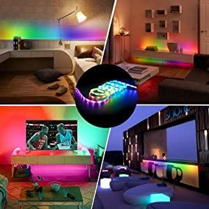 China DC5V Flexible RGB LED Strip Light Remote Control Wifi Smart Multi Color RGB LED for sale