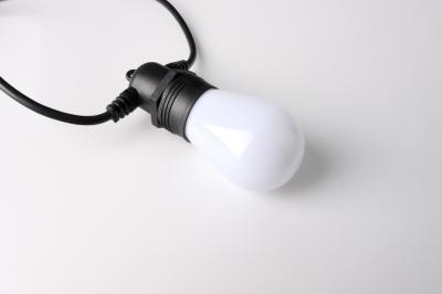 China Motion Sensor S14 48 Foot Weatherproof Flexible Led Light String With Hanging Sockets for sale