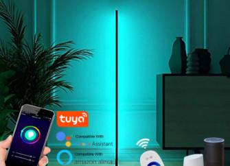 China Modern Vertical Multicolored RGB Standing Led Floor Lamp Smart Color Changing for sale