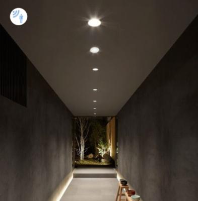 China Smart LED Surface Mounted Downlight 12W 1050lm Photosensitive Infrared Sensor for sale