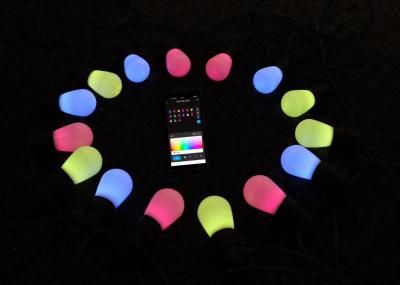 China FCC Dream Colour RGB LED Strip Lights 25W IP65 Outdoor Christmas String Lights for sale