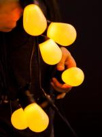 China 15 Bulb String Lights RGB Globe Festoon Color Changing Hanging Outdoor String Lights 10m for sale