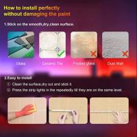 China Smart Full Color LED Strip Light 1m 10W Extendable to 10m 16 Million Colors IP65 Wi-Fi BLE for sale