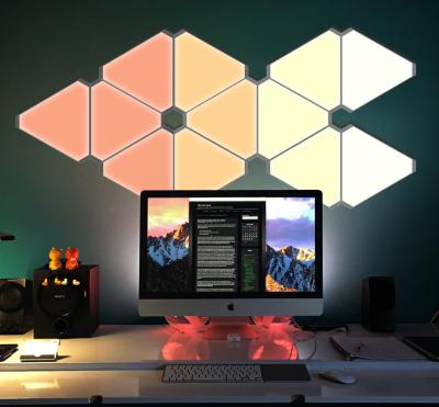 China Touch Control Triangle LED Lights LED Rgb Wall Lights 16 Milion CCT Tunable for sale