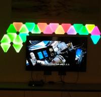 China DIY App Control Triangle LED Lights 24W RGB+CCT Gaming Room Panel Lamp AC100-240V for sale