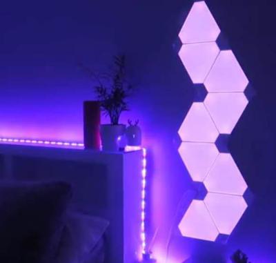 China RGB Triangle Smart LED Panel Light 24W 176x153mm with Remote Control for sale