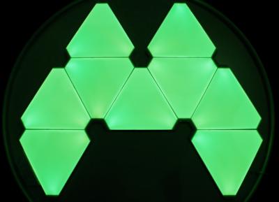 China DIY LED Gaming Lights Triangle Remote Control Wall Night Light 24W RGB+CCT for sale