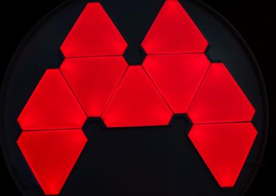 China Dimming RGB Led Panel Lights Smart Triangle Modular Hexagon Splicing Rgb Lights for sale
