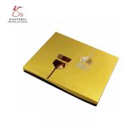 China 350gsm Gold Cardboard Chocolate Boxes 12 Pack with Inserts and Lid 25x25cm for sale