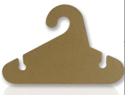 China Custom Printed Kraft Cardboard Hangers 2mm Thick Eco-Friendly Coat Hangers for sale