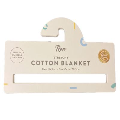 China Custom 3mm Cardboard Kids Hangers Full Printing Eco Friendly for Baby Blanket 400mm for sale