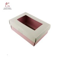 China Colorful Corrugated Baby Shoes Gift Box with Lid and Clear Window 200x150x80mm for sale
