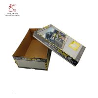 China Rectangular Foldable Corrugated Cardboard Shoe Box with Lid for Safety Shoes Packaging 12x8x4 for sale