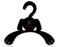 China Custom Printed Pet Clothes Hangers Black Brown Cardboard 3mm Thick with Logo for sale