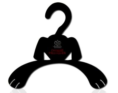 China Custom Printed Pet Clothes Hangers Black Brown Cardboard 3mm Thick with Logo for sale