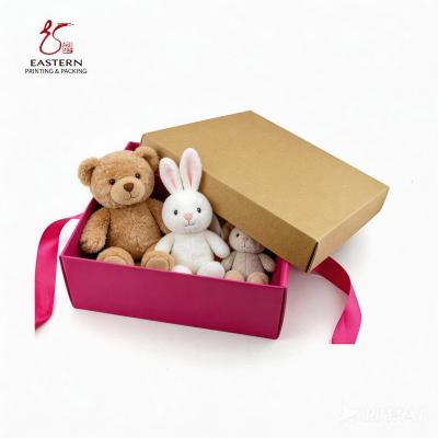 China Custom Printed Gift Boxes Box with Ribbon | E flute Corrugated Cardboard Box with Lid for sale