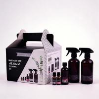 China Custom  Printed black Corrugated Cardboard Box With Handle | Cleanning set Packaging for sale