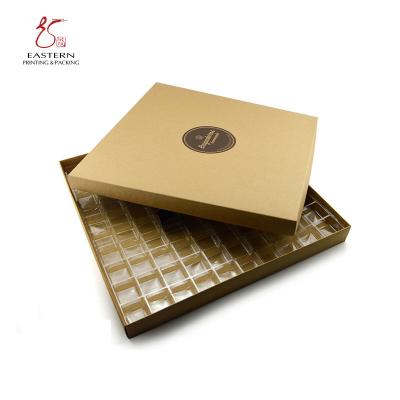China Custom Kraft Paper Chocolate Box 25cm with Blister Insert for Luxury Packaging for sale