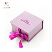 China Custom Cardboard Jewelry Box with Red Velvet Lining 4 Color Printing Options for sale