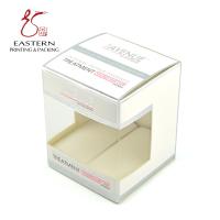 China Custom Cosmetic Packaging Box with Transparent Window 100mm Width Folding Cardboard for sale