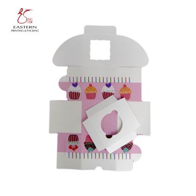 China 10x10x4 Inch Kraft Paper Cupcake Boxes CMYK Printed Food Grade 350gsm Cardboard for sale