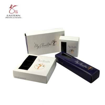 China Custom Printed Foldable Paper Box 300gsm Food Grade Cardboard Chocolate Boxes with Inserts for sale