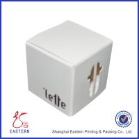China Custom White Macaron Paper Box with Window Pantone Printing 4-Color Offset for sale
