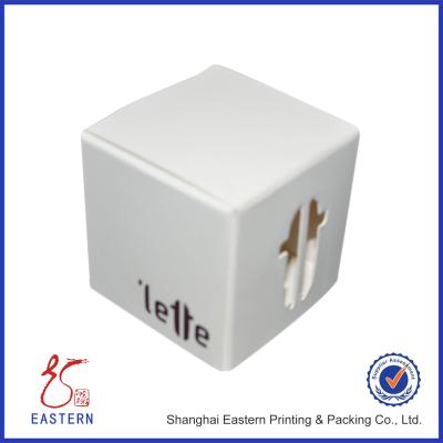 China Custom White Macaron Paper Box with Window Pantone Printing 4-Color Offset for sale