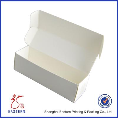 China Custom 80mm Width Foldable Flap Macaron Paper Box with Embossing Logo Food Grade 300gsm Cardboard for sale