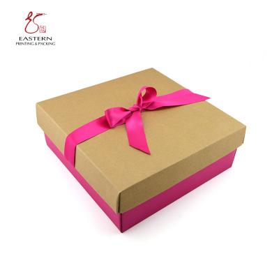 China Custom CMYK Printed Corrugated Gift Box with Lid Eco Friendly Packaging 4 Color for sale