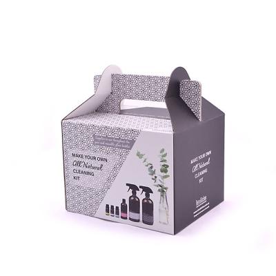 China Recyclable Custom Size Cardboard Boxes , Milk Cardboard Box With Paper Handle for sale