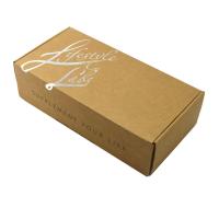 China Custom Silver Hot Foil CMYK 4C Printing Kraft Corrugated Boxes Cardboard Carton Box 7-15 Days for sale