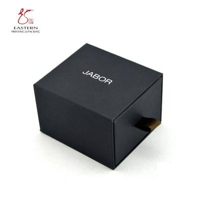 China Custom Printed Cardboard Boxes 65mm Width Sliding Jewelry Box with Custom Logo for sale