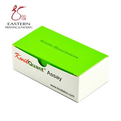 China Custom Printed Folded Cardboard Boxes with Paper Insert Eco Friendly Reverse Tuck 4 Color Offset for sale