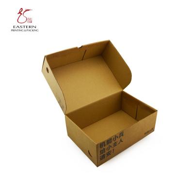 China Custom Corrugated Kraft Paper Shoe Box for Sports Shoes 4 Color Offset Printing for sale