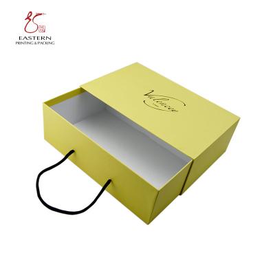 China Bright Color 150mm Width Rigid Cardboard Gift Boxes With Drawer for sale
