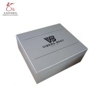 China Recycled Glossy Lamination Silver Cardboard Gift Boxes With Black Inside for sale