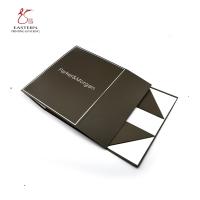 China Flat Pack Folding SGS Approve Hard Cardboard Gift Boxes With Silver Logo for sale