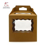 China Custom Kraft Box with Clear Window 350gsm Food Grade Nature Brown Packaging for sale