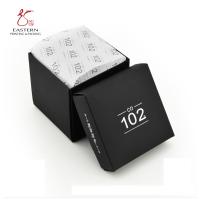 China Custom Printed Square Black Cardboard Tie Packaging Box 350gsm 10cm Width for sale