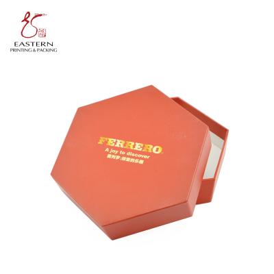 China Custom Printed Hexagon Hard Cardboard Gift Boxes with Lid 4 Color Offset for sale