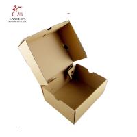 China Custom Corrugated Kraft Paper Shoe Box 4C CMYK Printing 33x21x12cm for sale