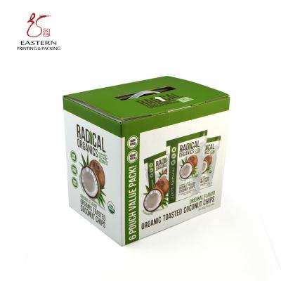 China Corrugated Cardboard Packaging 4C Custom Carrying Box With Handle | Packing Box Suppliers for sale