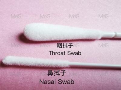 China Sterile Nylon Flocked Nasopharyngeal Swab 15cm with 3mm/5mm Tips for Medical Specimen Collection for sale
