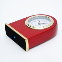 China Solid Wood Red Rosewood Desk Clock Hotel Guest Room Supplies Silent Sweep Movement 1AA Battery for sale