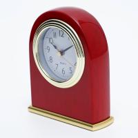 China Solid Wood Red Rosewood Desk Clock Hotel Guest Room Supplies Silent Sweep Movement 1AA Battery for sale
